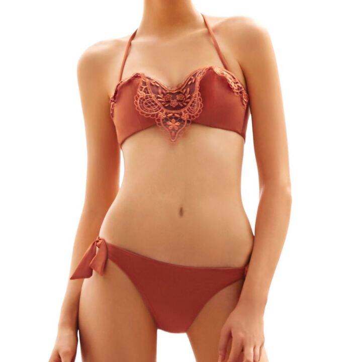 Annebra ชุดว่ายน้ำ เซ็ตบิกินี่ ทูพีช Two Pieces Bikini cruise สีน้ำตาลแดง รหัสสินค้า AS9-329/AS9 ...
