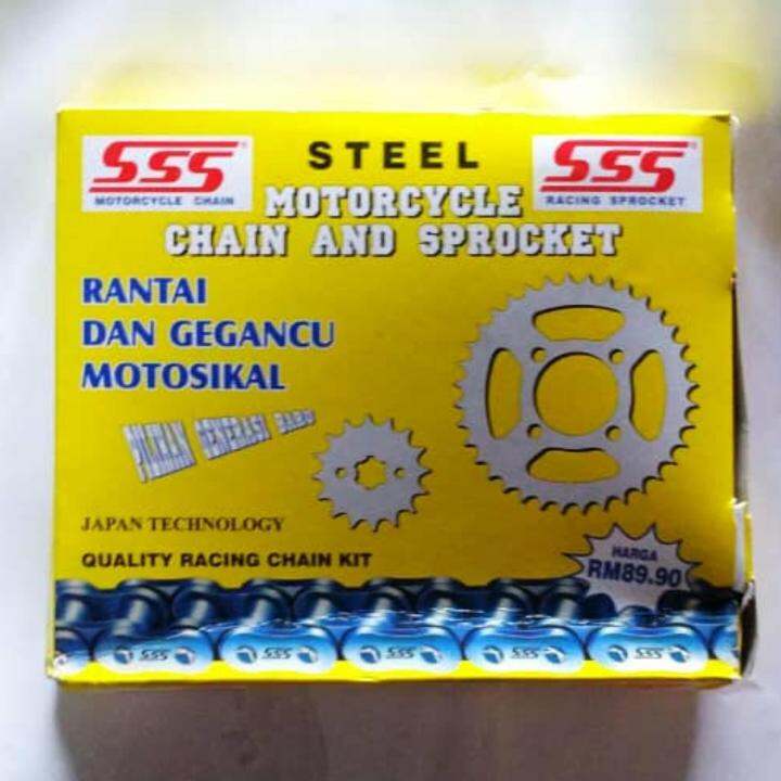SSS 428 CHAIN SET EX5 DREAM WAVE100 OLD SYM 14T-35T X 96L ( 1 SET ...