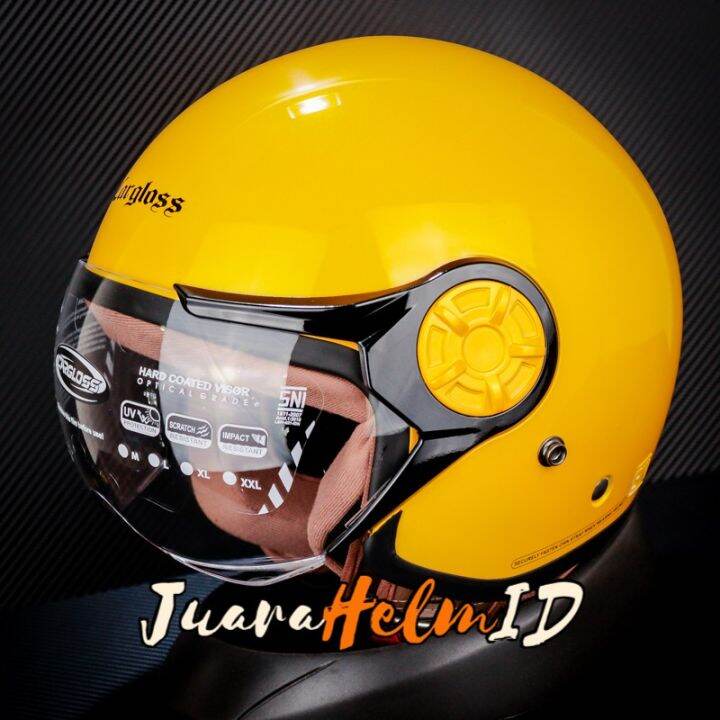 CARGLOSS HELM YRH HIJAB / EXOTIC YELLOW / YR RETRO CARGLOS | Lazada ...