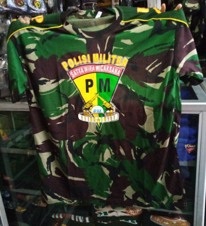 KAOS LORENG POLISI MILITER LENGAN PENDEK - KAOS LORENG PM - ..... READY ...