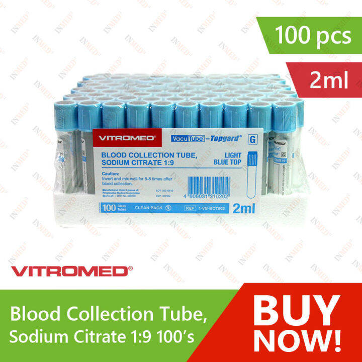 Vitromed Blood Collection Tube, Sodium Citrate 1:9 2ml 100s | Lazada PH