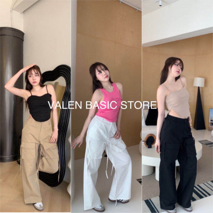 พร้อมส่ง🌈Valen basic store กางเกง cargo “CARGO PANT” | Lazada.co.th