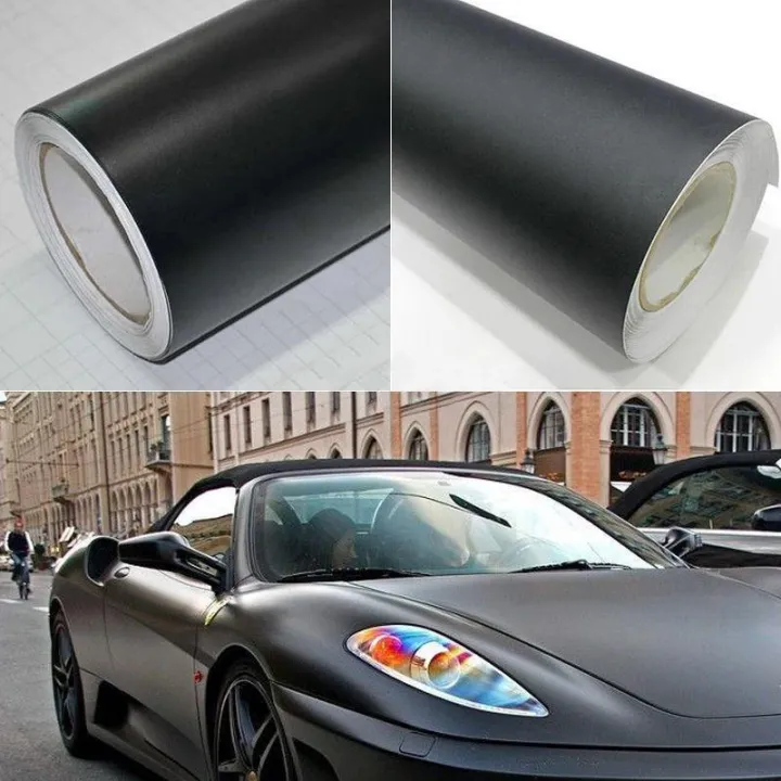 Bluespot 30*152cm Matte Black PVC Vinyl Film Wrap Car DIY Sticker ...