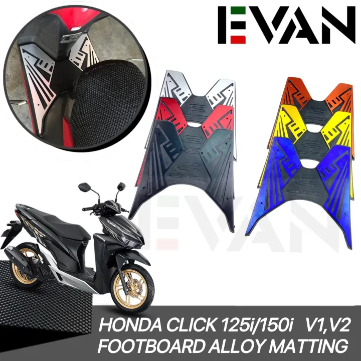 EVAN.shop Honda Click 125i /150i Footboard Alloy Matting With Bolts For ...