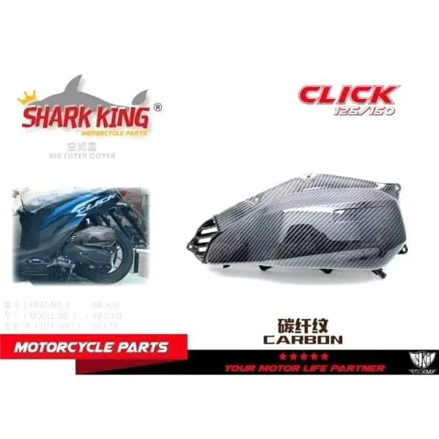 Honda Click Air filter Cap Cover (Carbon) LFor Click 125i/150i v1(2015 ...