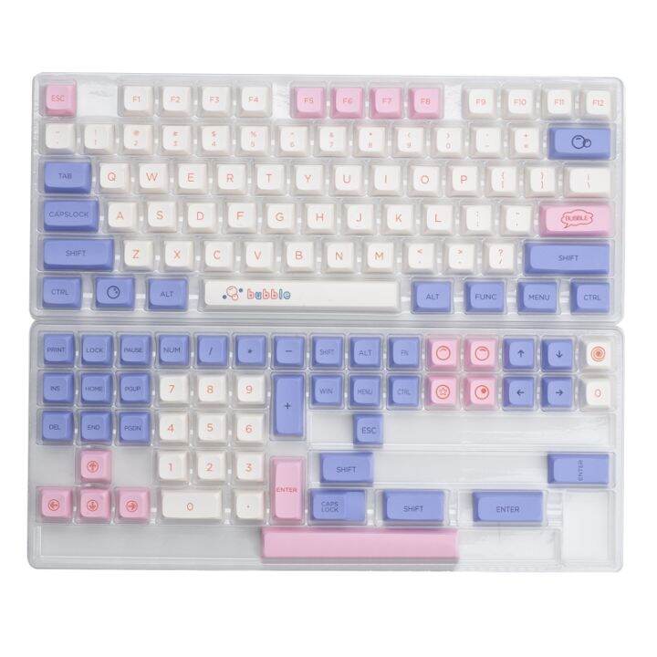 126 Keys Keycaps Thick PBT Cute Bubble Theme Personalized Keycap Set ...