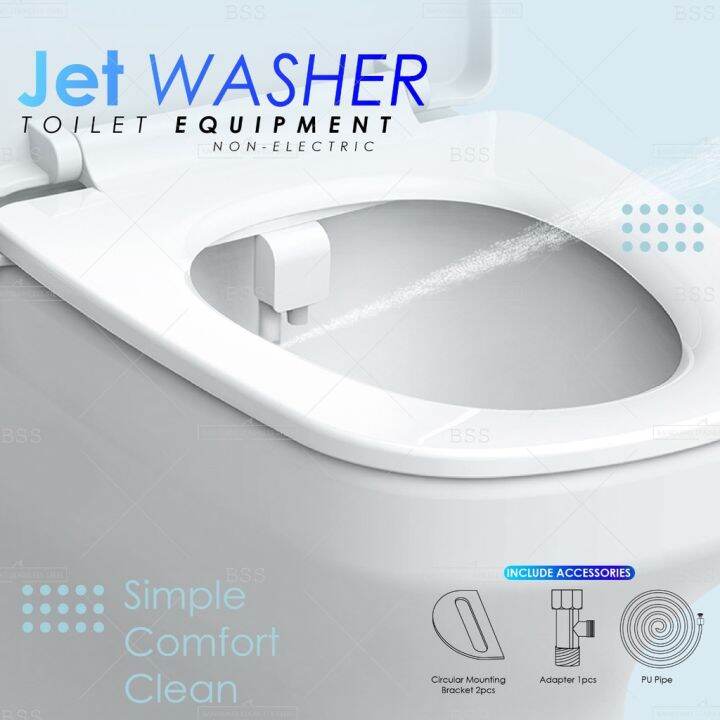 Jet Washer Toilet Equipment Semprotan Toilet Shower Spray 2 Mode Bidet ...