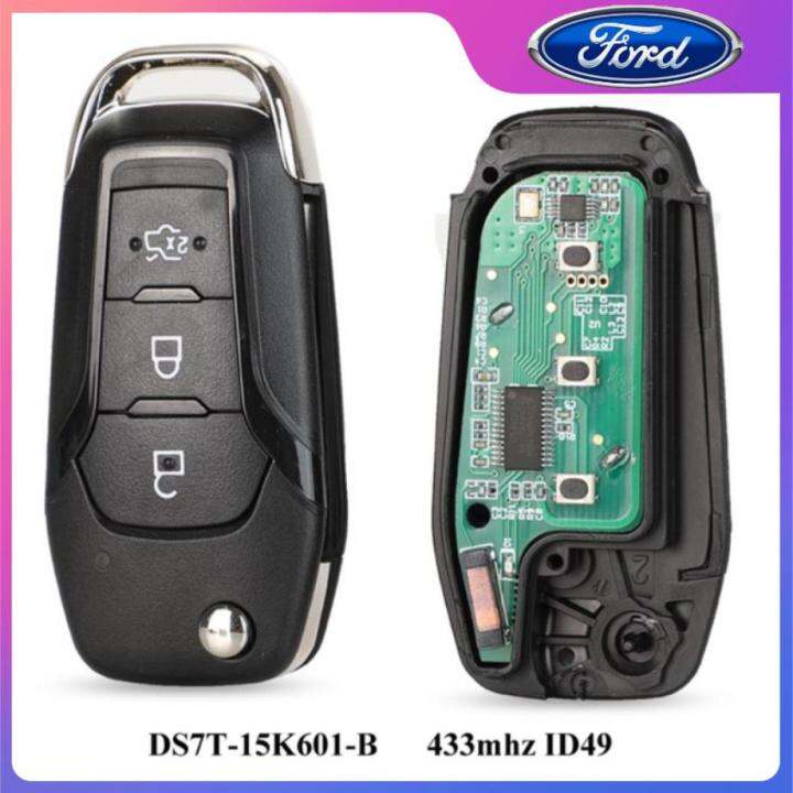 Flip Remote Key Fob 3 Buttons 315433mhz N5f-a08taa Id49 For Ford S-max ...