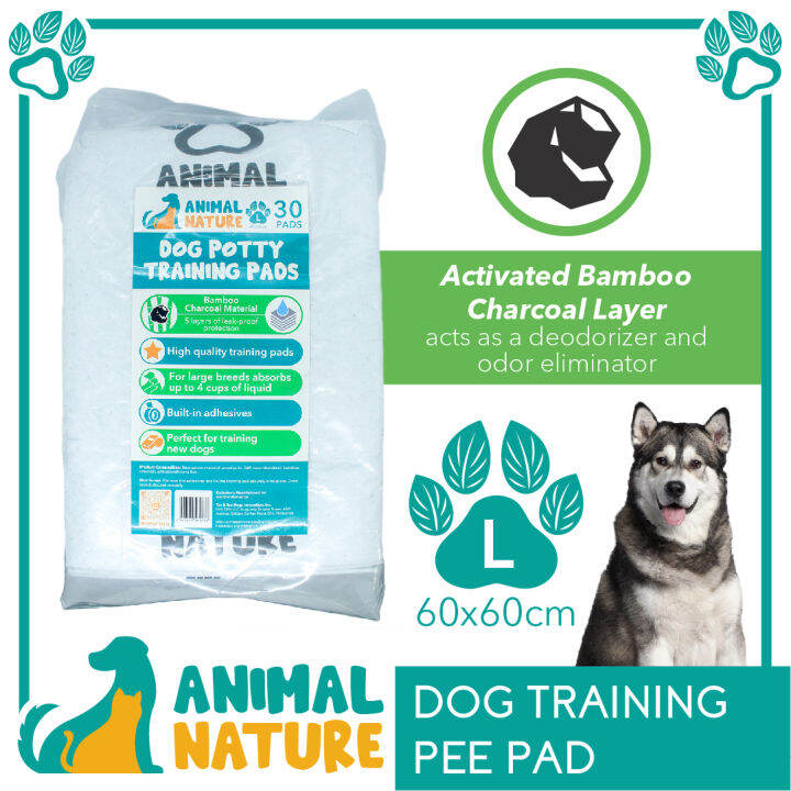 Animal Nature Training Pads Dog Pee Pads and Underpads with Bamboo and ...