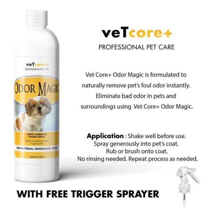 Vet Core Plus Professional Pet Care Odor Magic Antibacterial and ...