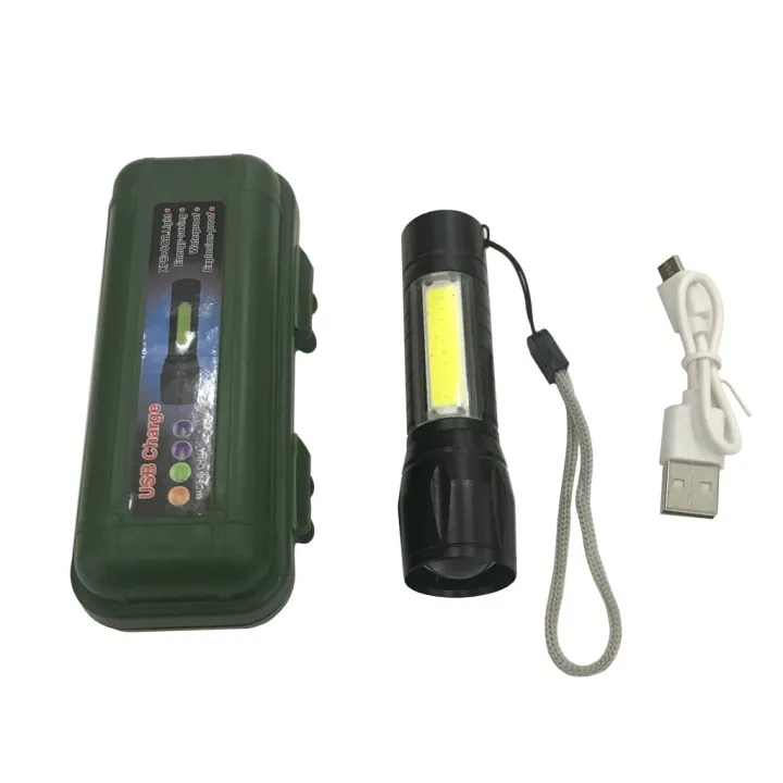 2TiXPE+POLICE CREE MINI FLASHLIGHT RECHARGEABLE WATERPROOF USB CHARGE ...