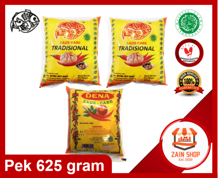 🔥Hot Item/Hot Deal🔥 Saos Cabe Tradisional Saos Dena Saus Cabe Tradisional cap Dua Ikan 1 pek 625 ...