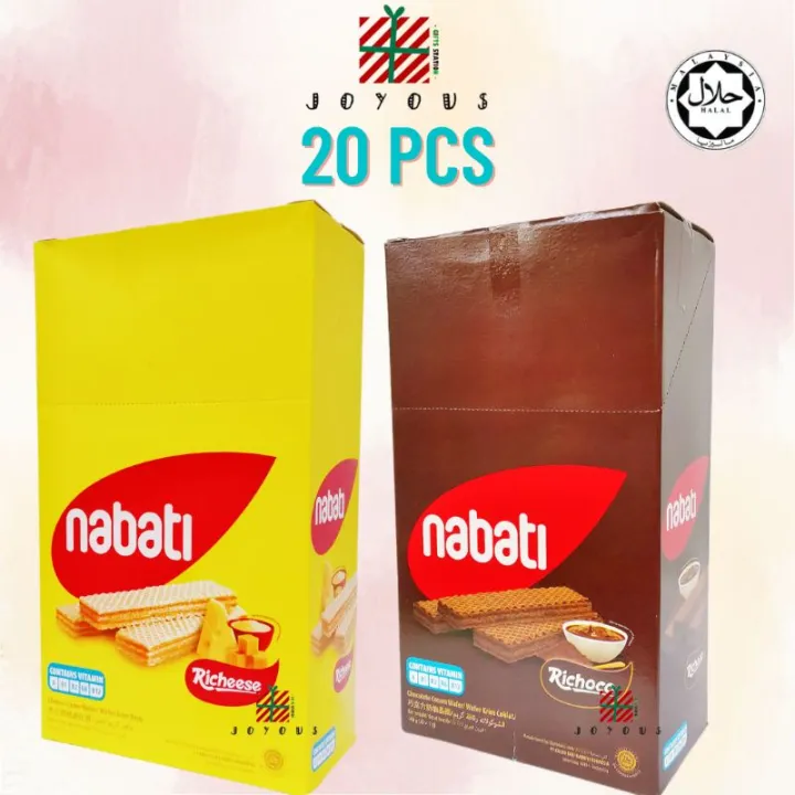 7g x 20pcs Nabati Cream Wafer [ Richeese Cheese / Richoco Chocolate ] | Lazada