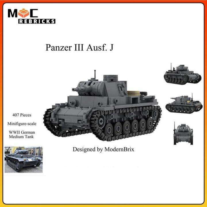 WWII Military Vehicles German Medium Tank Panzer III Ausf J Army Weapon ...