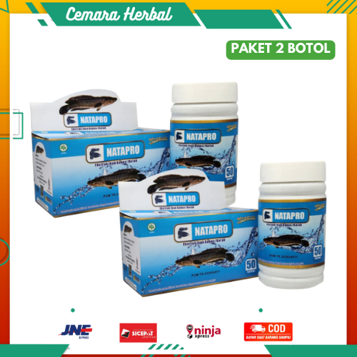 Paket 2 Botol Natapro Kapsul Ekstrak Ikan Gabus Kapsul Pro Albumin Ash ...