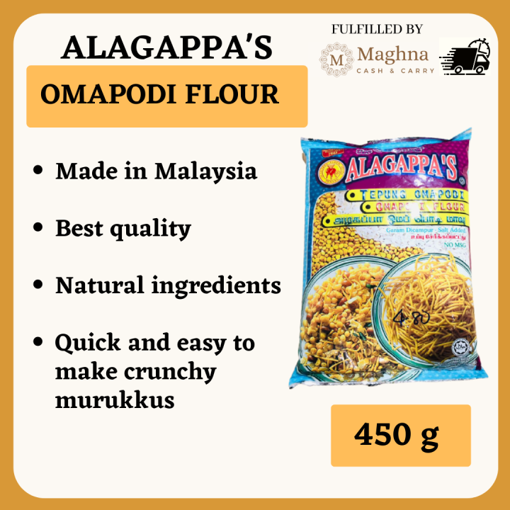 Alagappa's Omapodi Mix Flour (Tepung Murukku Ommappodi) - 1 Pack (450 ...