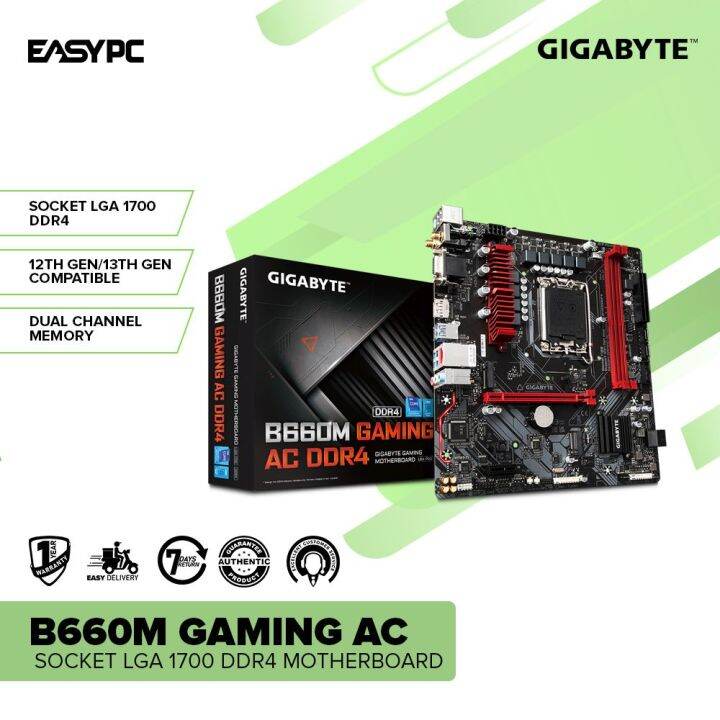 EasyPC | Gigabyte B660M GAMING AC Socket LGA 1700 Ddr4 Motherboard | Lazada PH