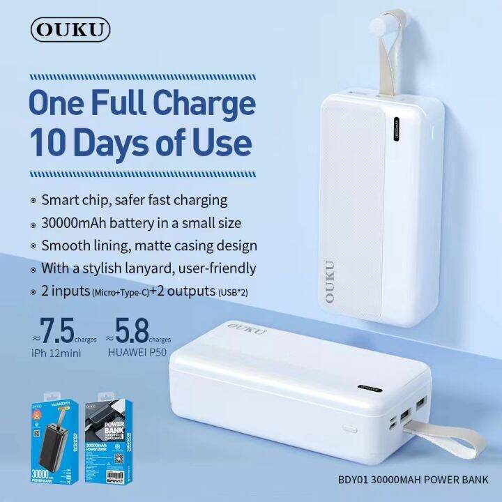 OUKU BDY01 PowerBank 30000M รุ่นใหม่ ล่าสุด ของ แท้100% พร้อมส่ง | Lazada.co.th