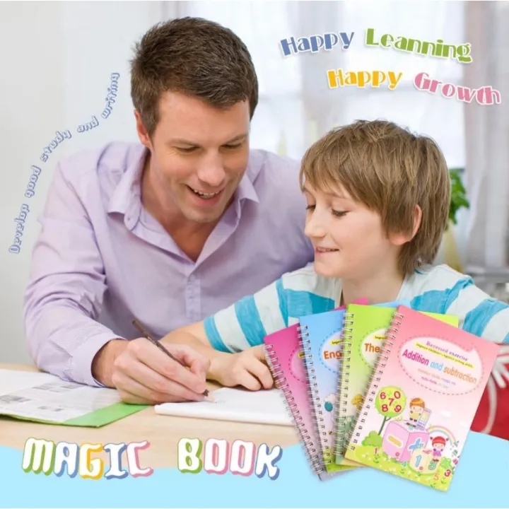 Tracing Magic Reusable Copy Learning Calligraphy Books 4Books +1pen ...