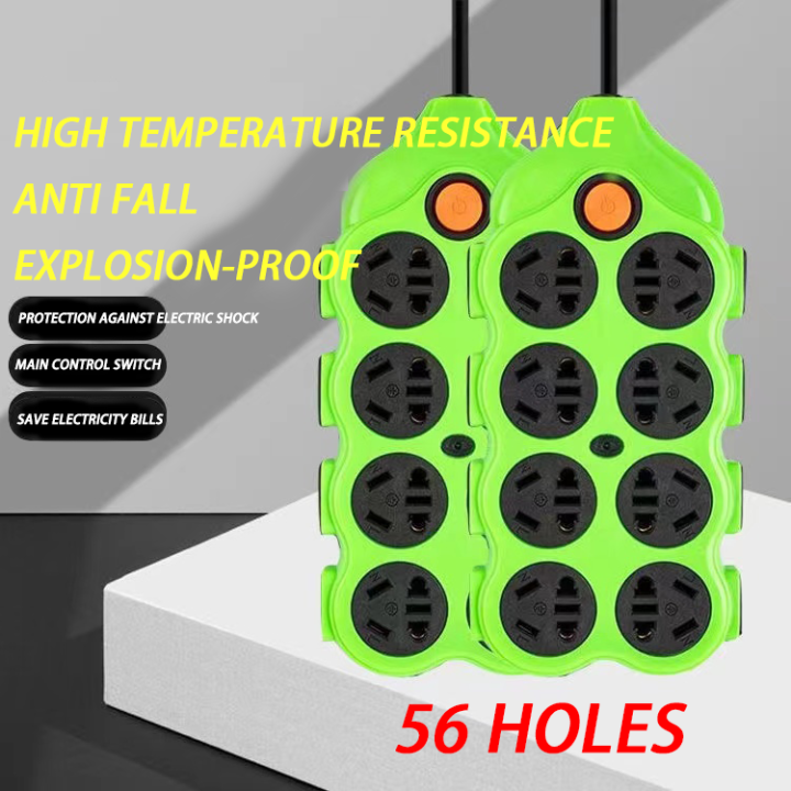 【cod】power Extension With Switch 16 Charger Socket Extension Cord Heavy Duty Extension Power