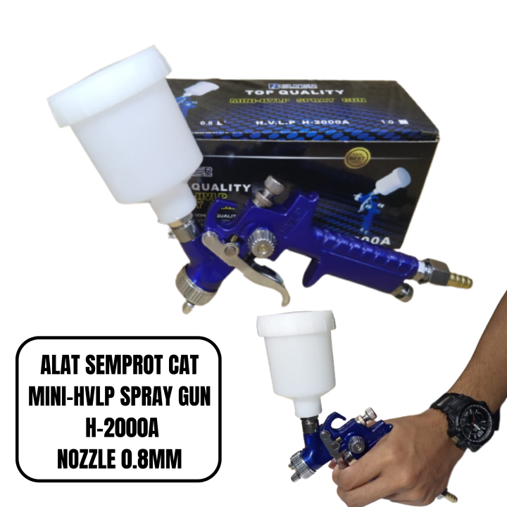 SPRAY GUN HVLP H2000 0.8mm NOZZLE Spray Gun Cat Semprot HVLP H2000A ...
