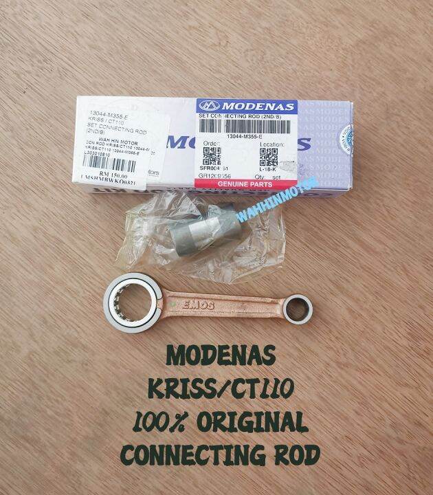 MODENAS KRISS 110 KRISS 1 KRISS 2 CT110 CONNETING ROD CON ROD - 100% ...