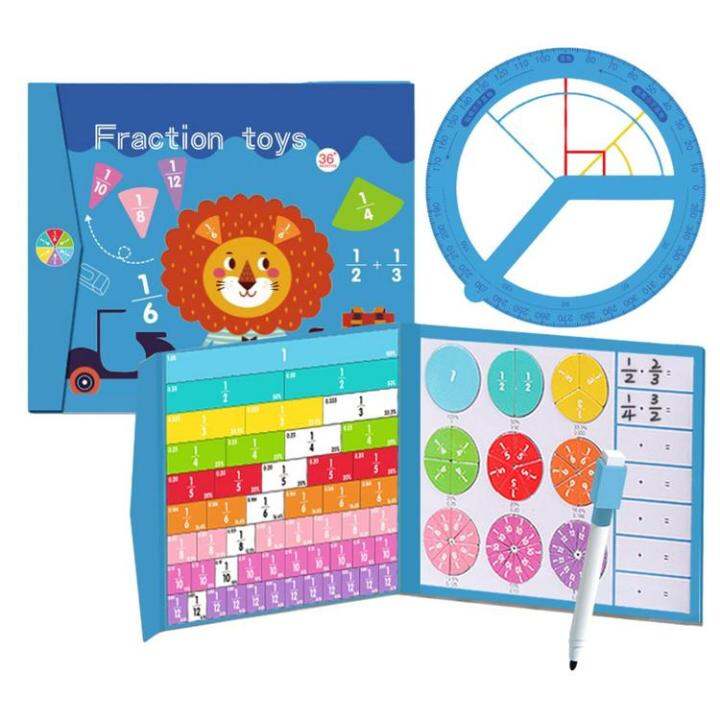 Math Toys Fraction Math Manipulatives Fraction Set Fraction ...