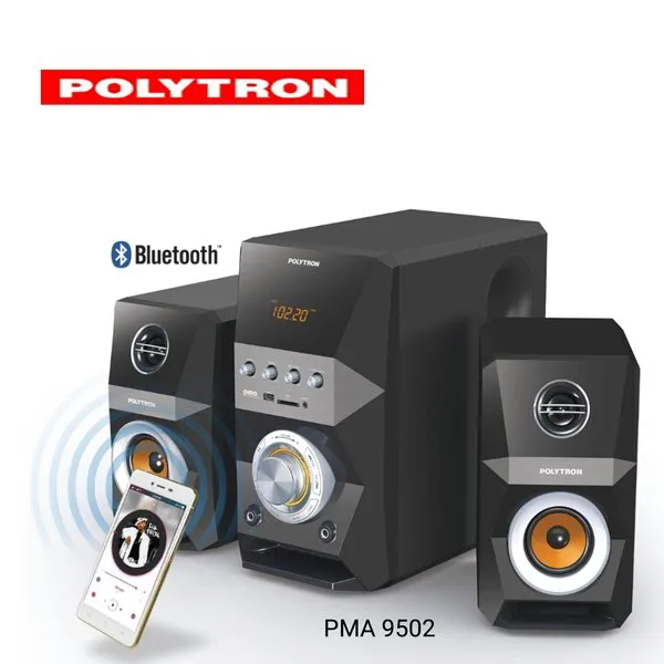 POLYTRON PMA-9502 Multimedia Audio Speaker Aktif BLACK (DIJAMIN 100% ...