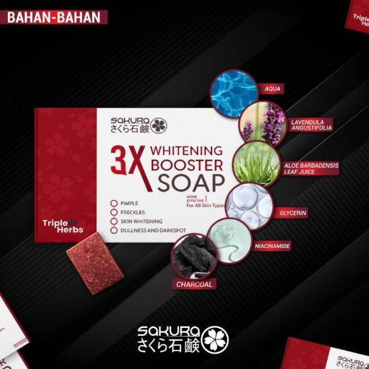 3X WHITENING BOOSTER SOAP SAKURA READY STOCK whitening soap hilang daki ...