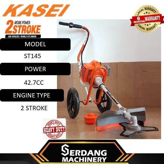 Kasei 42.7cc Gasoline Brush Cutter Wheeled Hand Push Lawn Mower ST415 ...