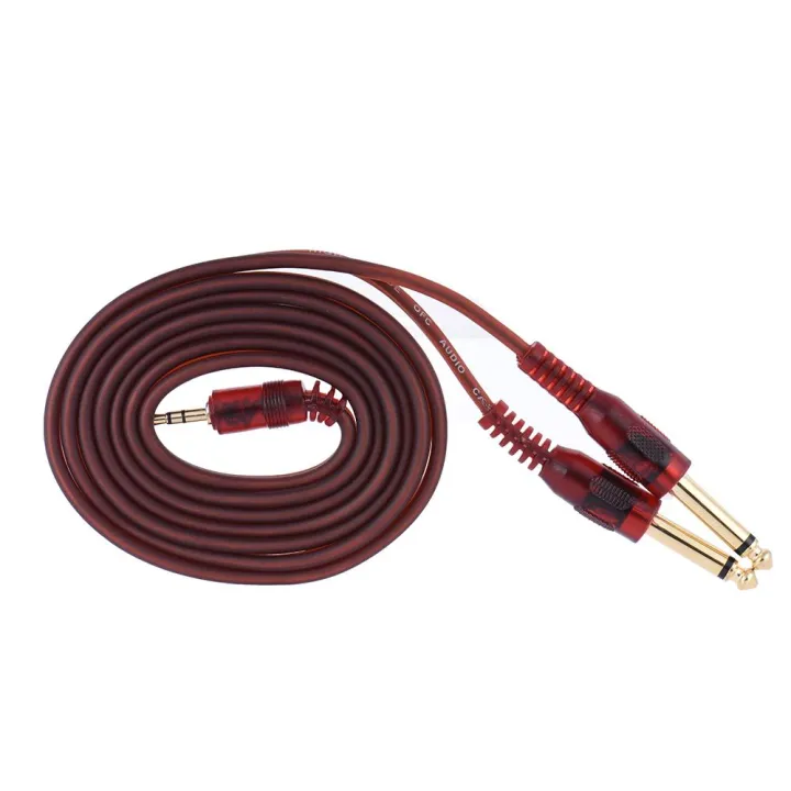 1.5m / 5ft Stereo Audio Cable Cord Wire 3.5mm 1/8" Male to Dual 6.35mm ...