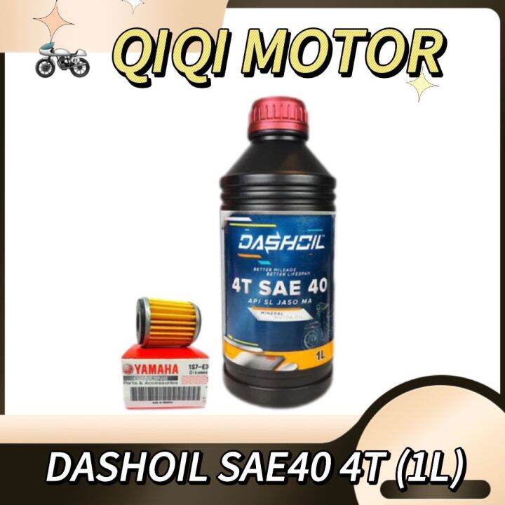 DashOil 4T SAE40 1L Mineral SL Motorcycle Engine Oil Minyak Hitam ...
