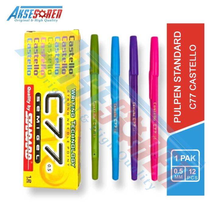 Aksesoren Pulpen Standard C77 Castello [1 Pack/12 Pcs] / Ballpoint Pena ...
