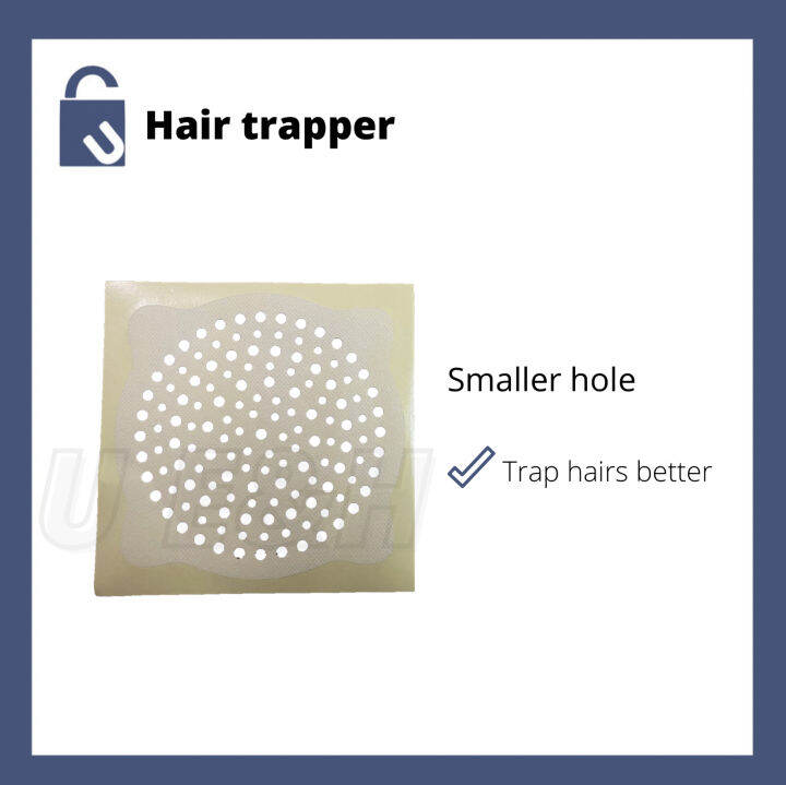 Hair Trapper Sticker Drain Cover Anti hair clog drain cover protect ...