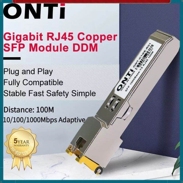 ONTI Gigabit RJ45 SFP Module 1,000mbps Copper Wire RJ45 Transceiver ...