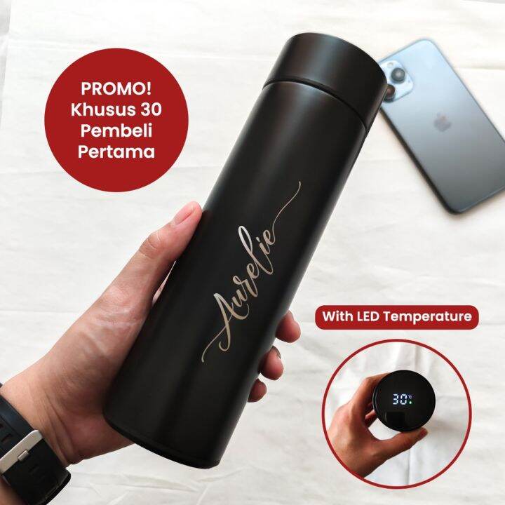 Tumbler LED Tumblr Stainless Custom Name Logo Bottle Custom Drinking ...