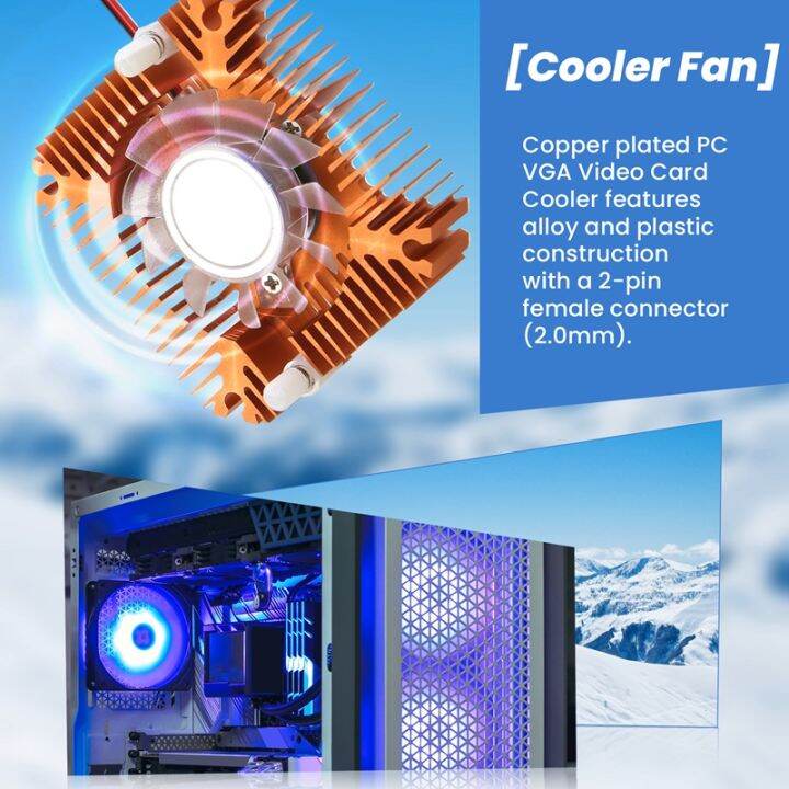 PC Computer Laptop CPU VGA Video Card 55mm Cooler Cooling Fan Heatsink ...