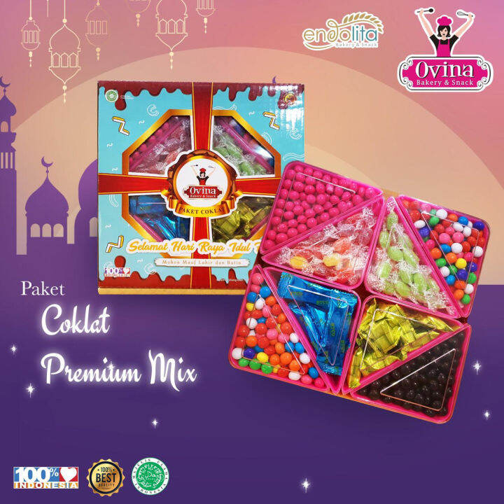 Kue Kering Lebaran Ovina Hampers Lebaran Paket Coklat Toples Segitiga ...