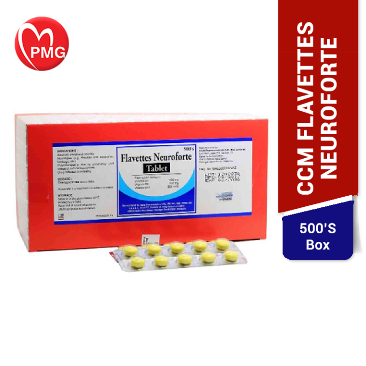 [PMG PHARMACY] CCM Flavettes Neuroforte Tablet 500'S Box | Lazada