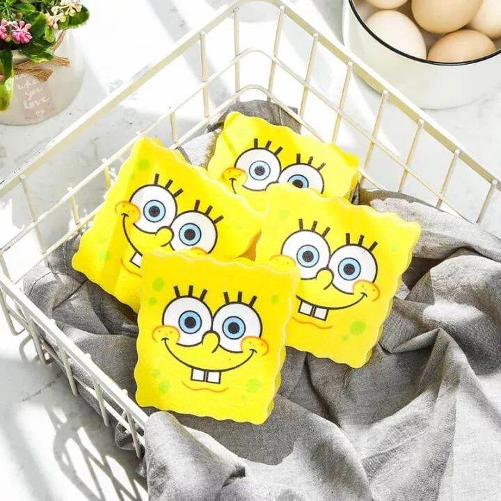 Cartoon SpongeBob sponge wipe household kitchen cleaning rag sponge ...