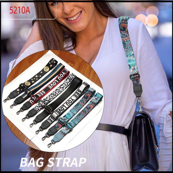 5210A แฟชั่น ปรับได้ เปลี่ยน กว้าง สายกระเป๋า สายสะพายไหล่ สีไนลอน เข็มขัดกระเป๋าถือ | Lazada.co.th