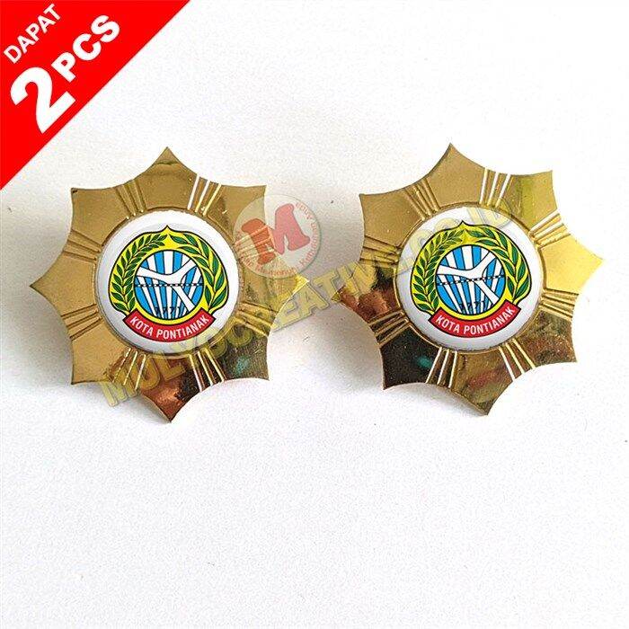 Pin Logo Kota Pontianak Pin Wing Bros Logo Daerah Lencana Pin Bros ...