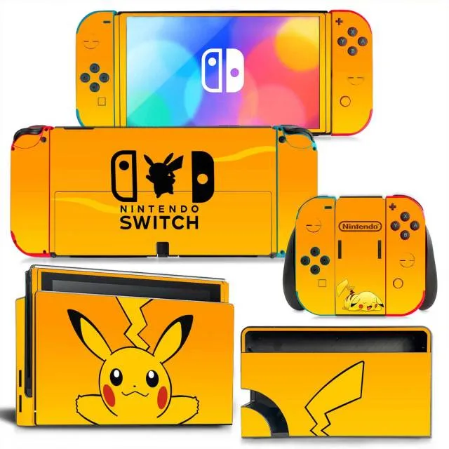 Pokémon Pikachu Skin Cover Sticker Decal for Nintendo Switch OLED ...
