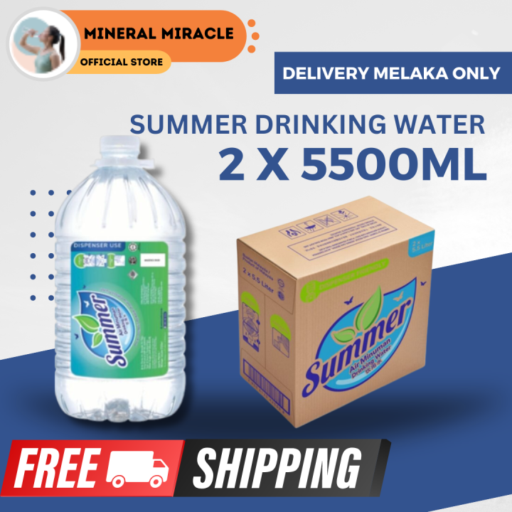 MELAKA ONLY SUMMER Drinking Water (1 CARTON 5500ml x 2 Bottles) | Lazada
