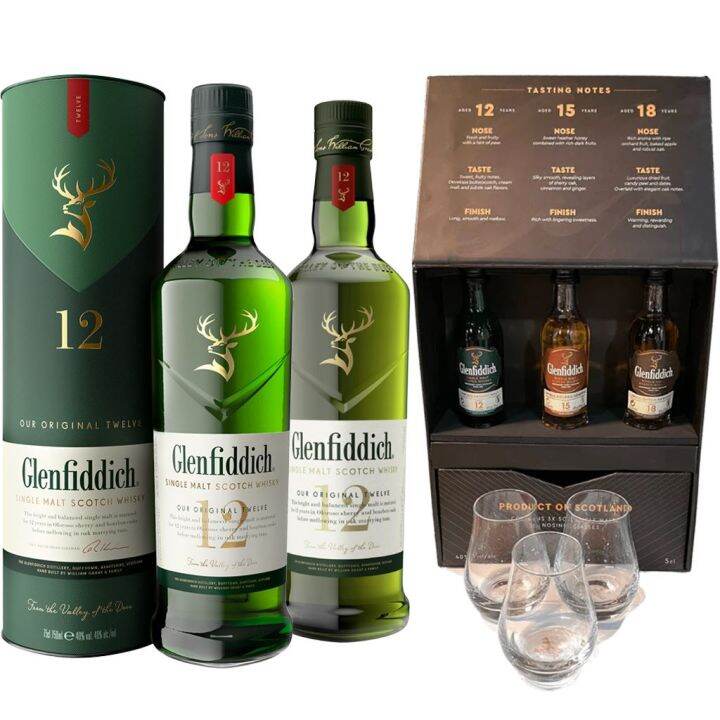 Buy 2x Glenfiddich 12yo 700ml w/ FREE Glenfiddich Miniature Set | Lazada PH