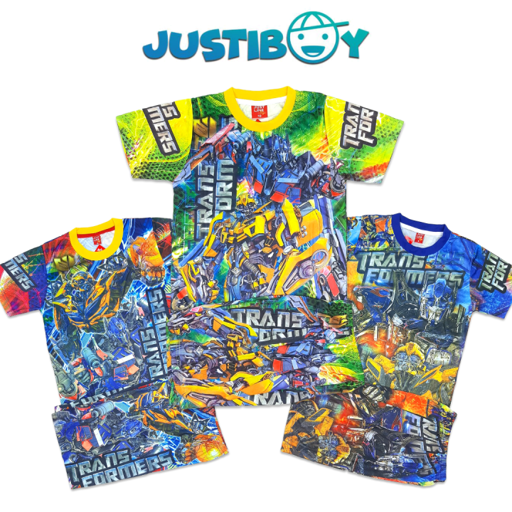 Setelan Anak Transformers Warna Bahan Polyester Gambar Transformer ...