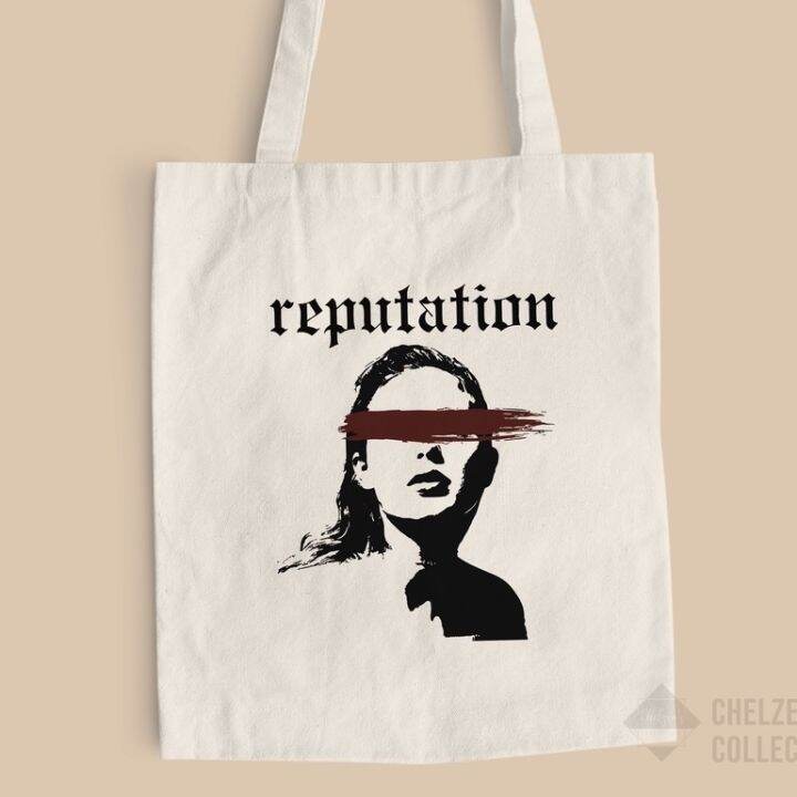Canvas Tote Bag - Taylor Swift Swiftie Reputation Album Inspired Prints ...
