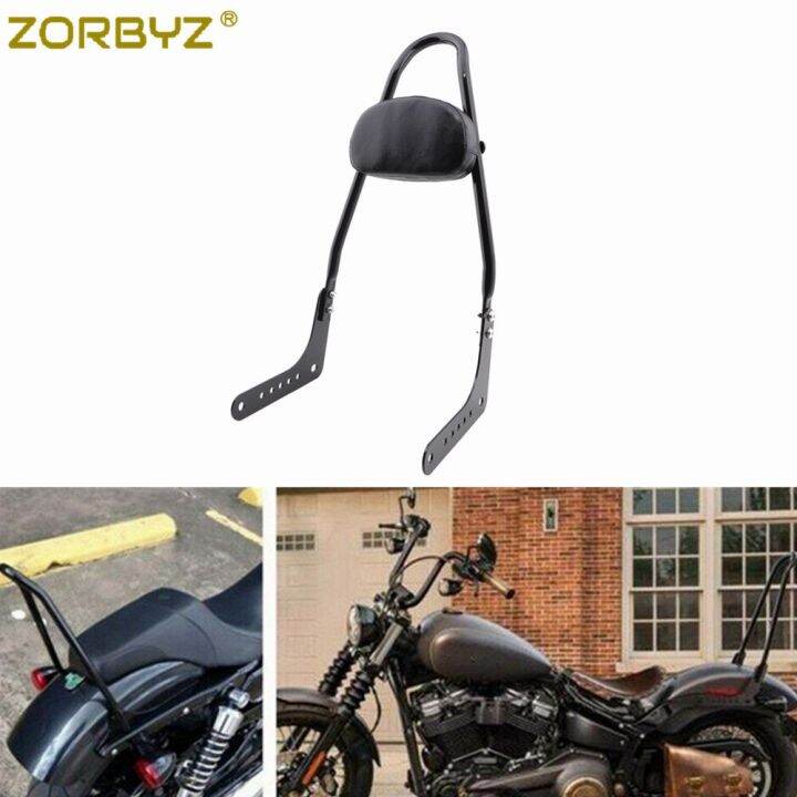 ZORBYZ Motorcycle Black Rear Passenger Sissy Bar Backrest Pad For ...
