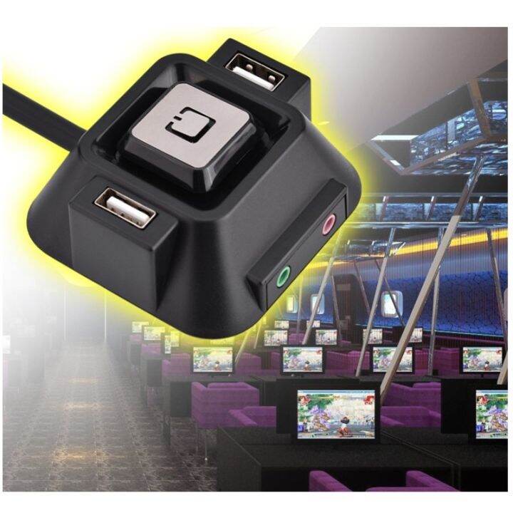 Original Quality ☬ Desktop Switch external usb port 3.5mm audio and mic ...