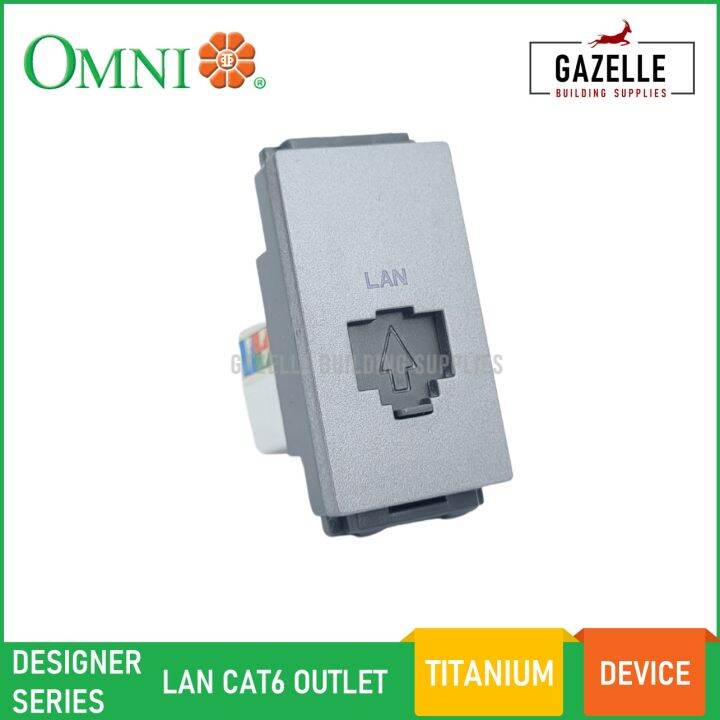 Omni Design Series LAN CAT6 Outlet Titanium DWC-303T | Lazada PH